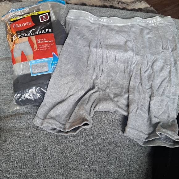 Hanes | Underwear & Socks | Hanes Gray Boxer Briefs Soft Cotton Comfort ...